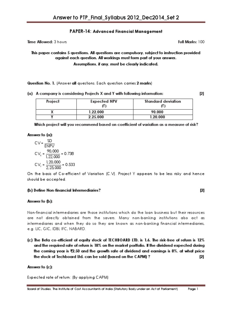 Paper14 Solution | PDF | Net Present Value | Swap (Finance)