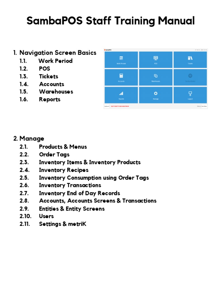 Sambapos Traing Guide | Download Free PDF | Debits And Credits | Point ...