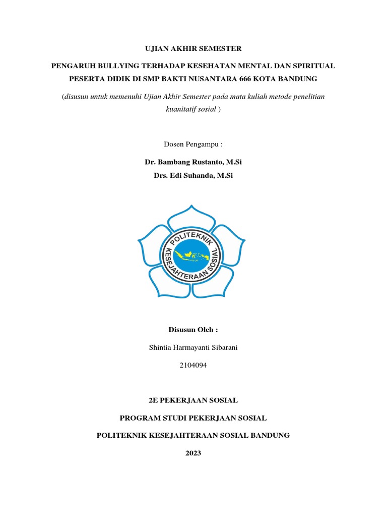 Shintia Sibarani - UAS Metopen | PDF
