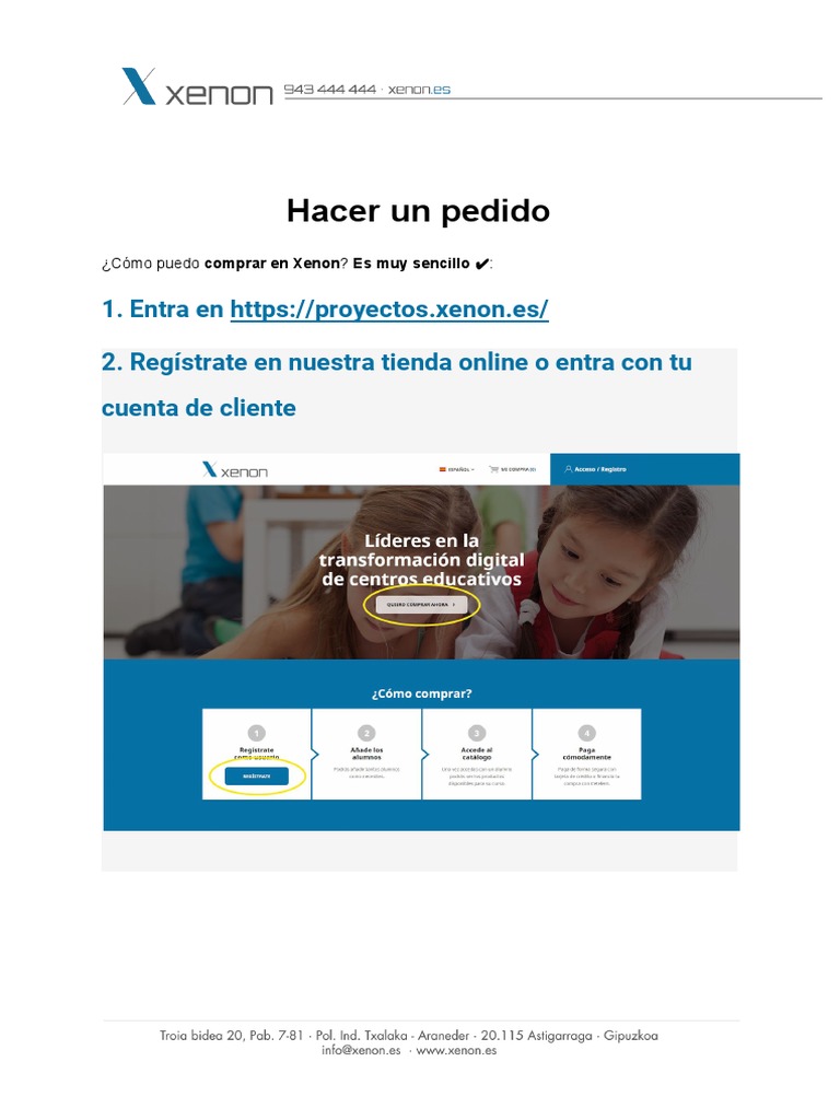 Guía de Compra en Línea en Xenon | PDF | Negocios | Finanzas y dinero