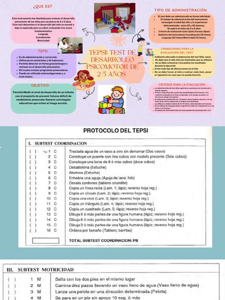 7.test de Tepsi | PDF | Educación de la primera infancia | Evaluación