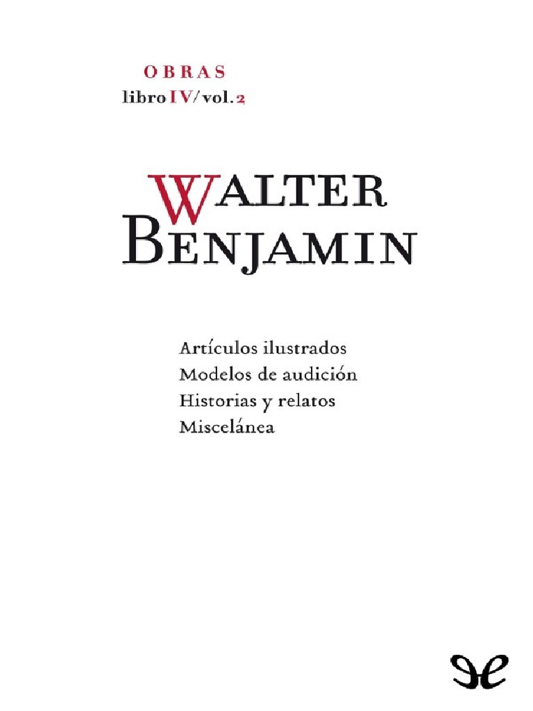 Walter Benjamin | PDF | Color | Libros