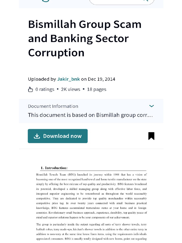 Bismillah Group Scandal 2 | PDF