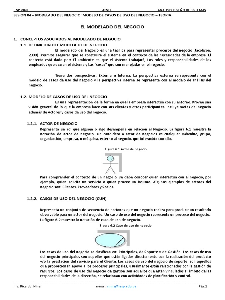 Sesion 07 - Modelado Del Negocio - Casos de Uso Del Negocio - Teoria.docx (1) | PDF | Caso de ...