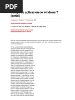 Claves de Activacion de Windows 7 Ultimate | PDF | Windows 7 | Microsoft Windows
