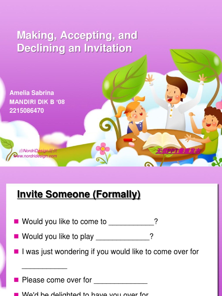 Invitation Etiquette Guide | PDF