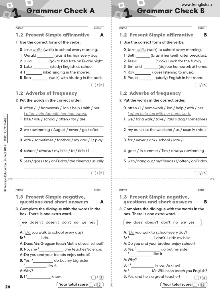 Go Getter 2 Test 26-27 | PDF | Cognitive Science | Linguistic Typology