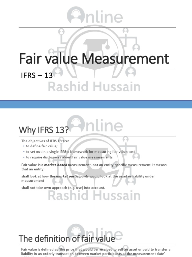 Ifrs 13 | PDF | Fair Value | Valuation (Finance)