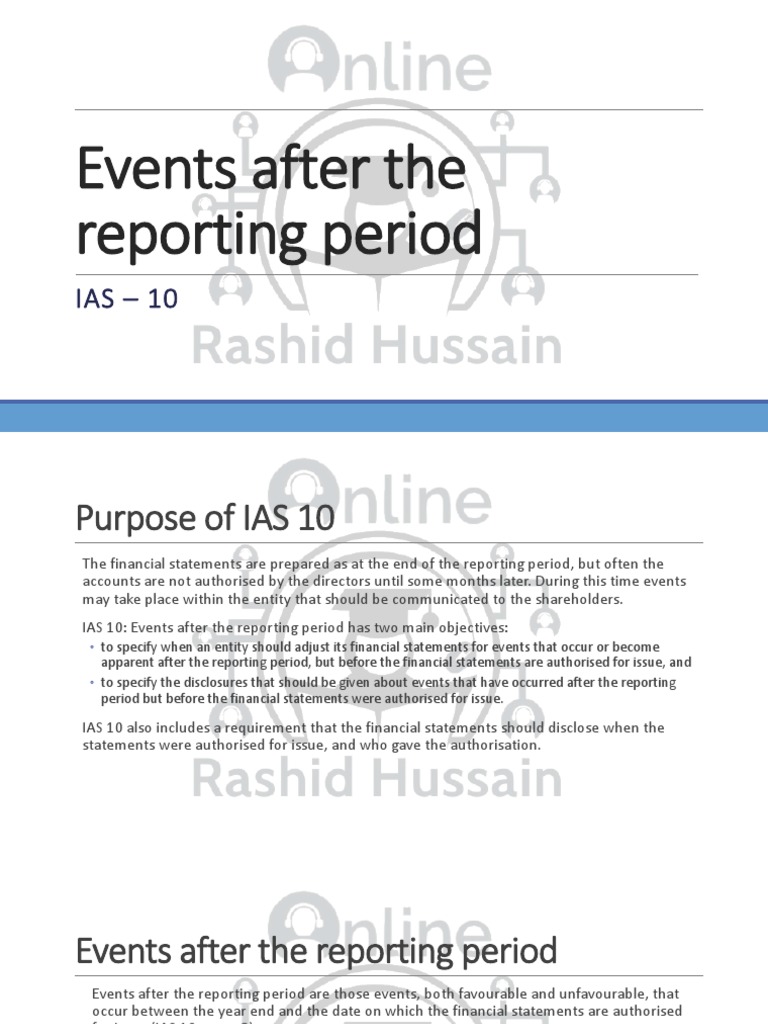 Ias 10 | PDF | Going Concern | Corporations