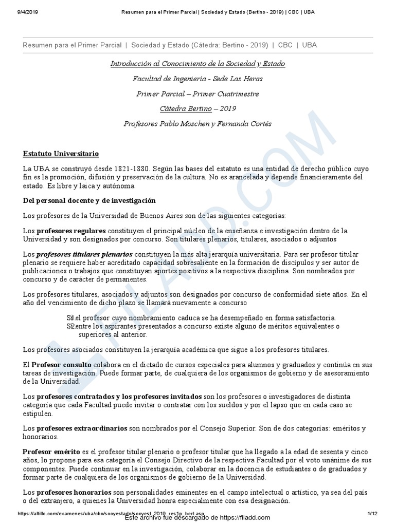 Resumen para El Primer Parcial - Sociedad y Estado Bertino - 2019 - CBC ... Resumen para El Primer Parcial - Sociedad y Estado Bertino - 2019 - CBC ...