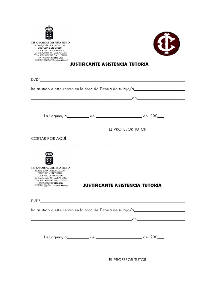 Justificante Asistencia