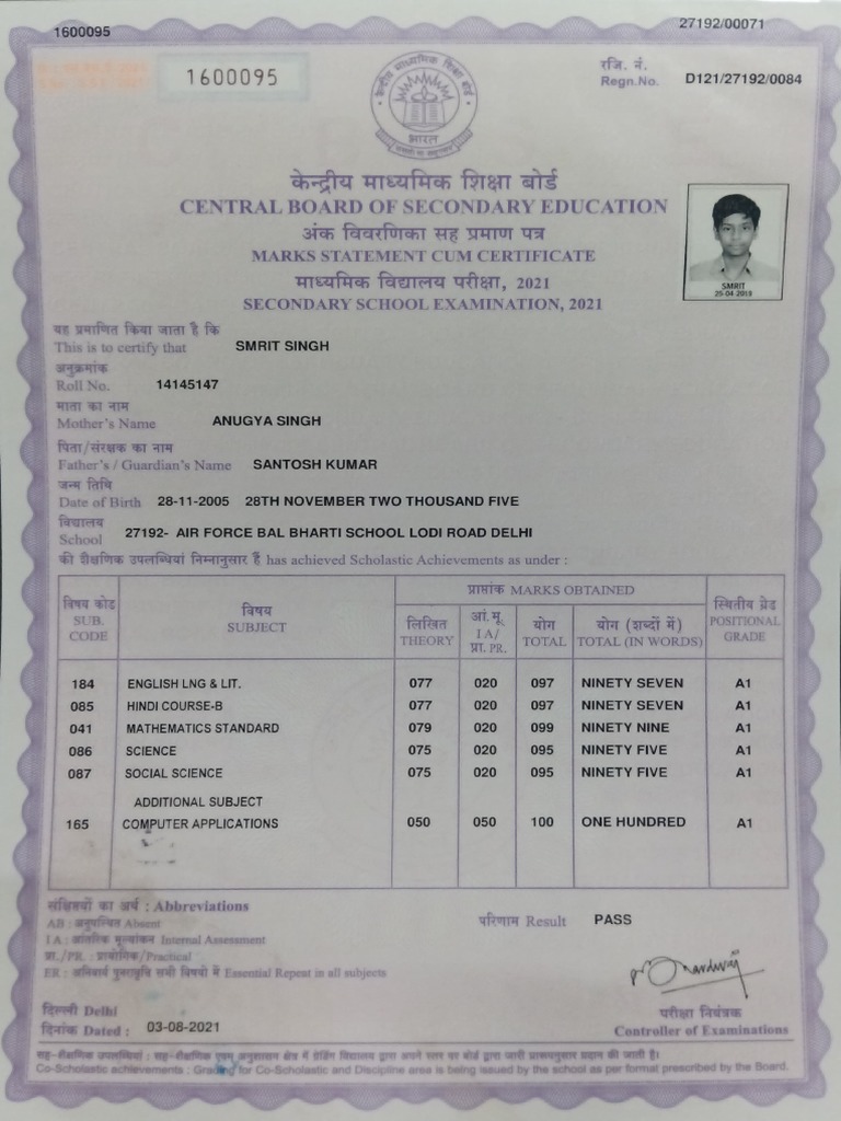 10 Marksheet | PDF | Student Assessment And Evaluation | Observation