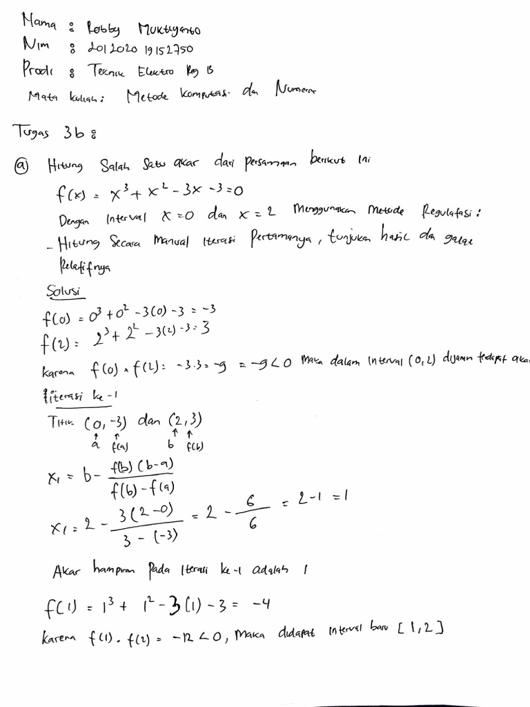 Metode Regula-Falsi | PDF | Science & Mathematics