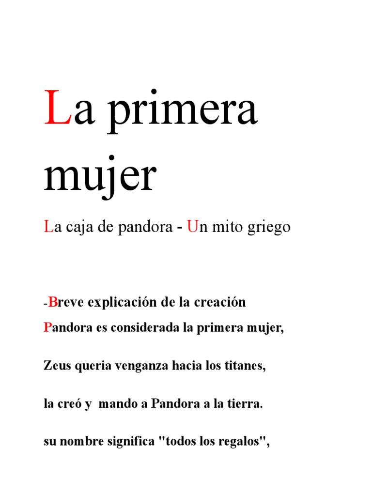 Mito La Caja de Pandora | PDF