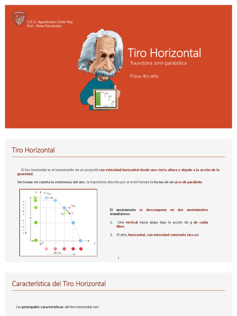 Tiro Horizontal | PDF | Velocidad | Dinámica (Mecánica)