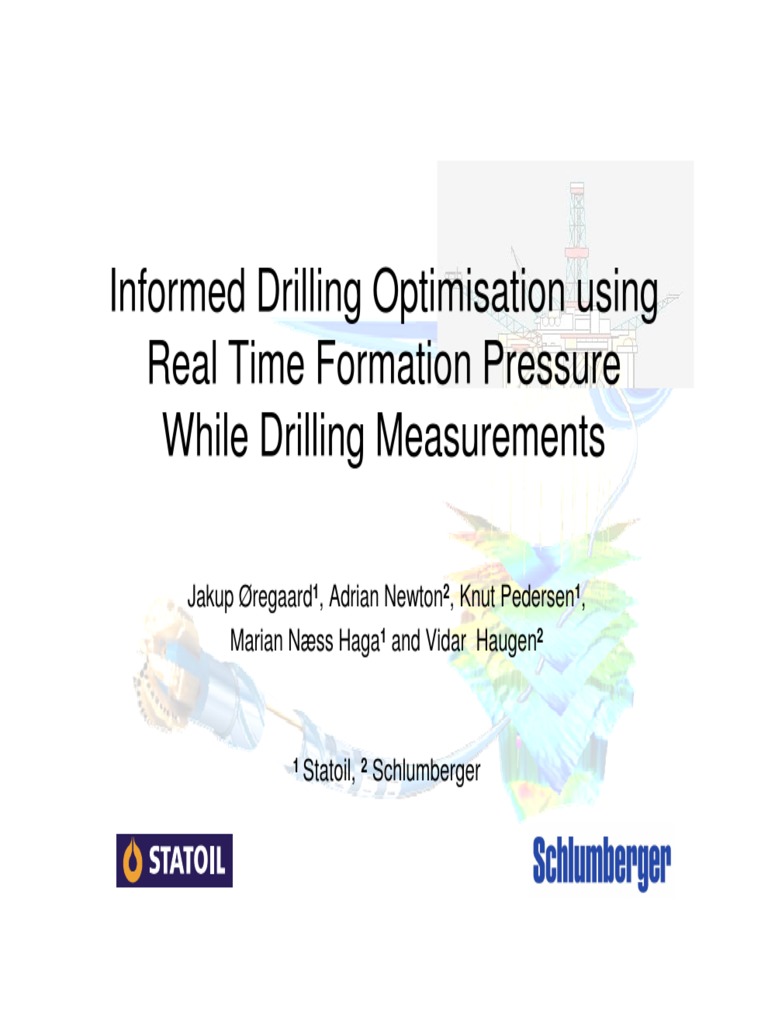 Formation Pressure While Drilling | PDF | Oil Well | Petroleum Reservoir