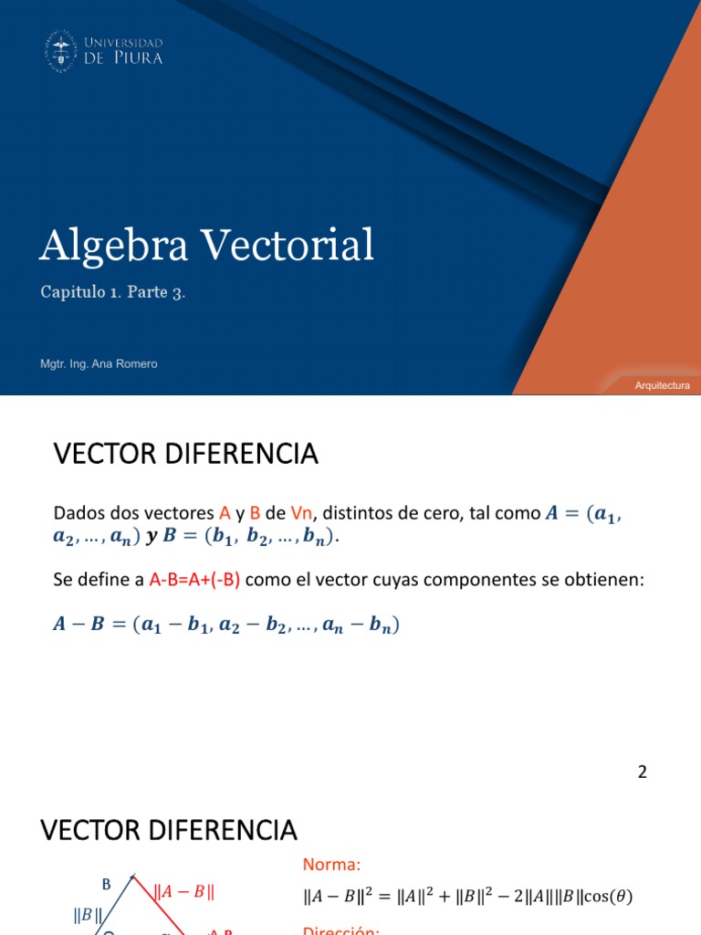 Algebra Vectorial P3 | PDF | Vector Euclidiano | Escalar (Matemáticas)