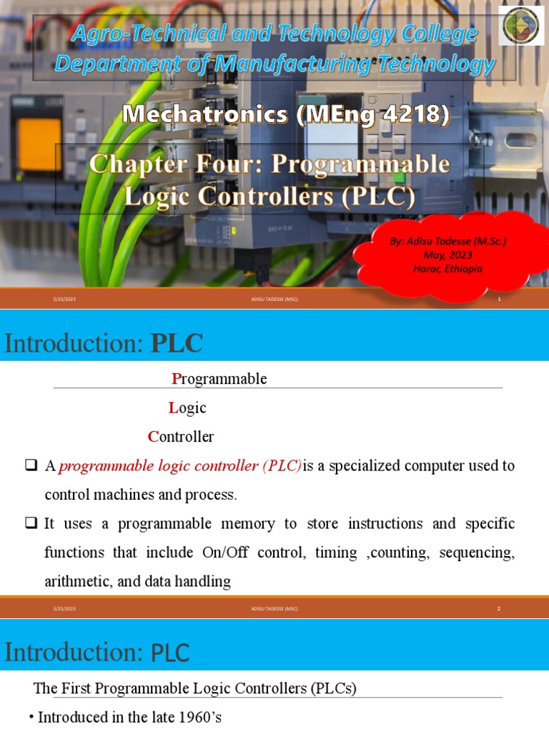 Mechatronics Chapter 4 - Plc | PDF | Programmable Logic Controller | Logic Gate
