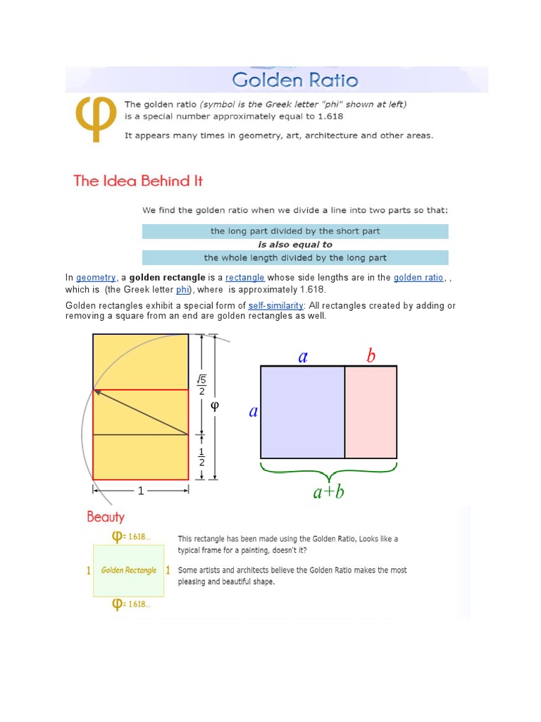 quadratic equation golden ratio | PDF