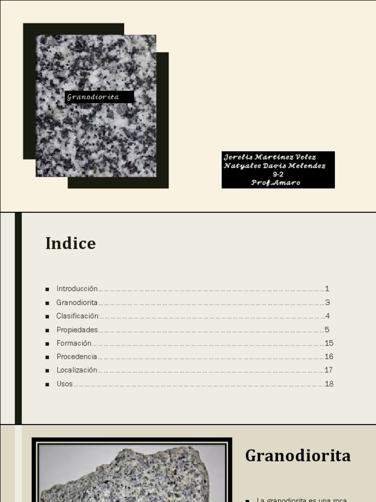 Granodiorita | PDF | Roca ígnea | Granito