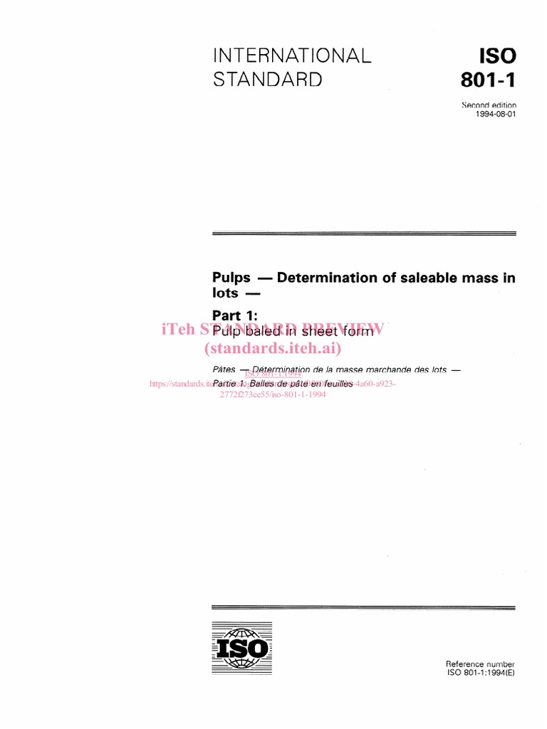 Iso 801 1 1994 | PDF | International Organization For Standardization ...