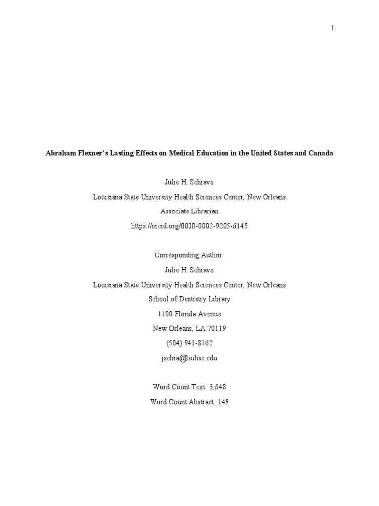 Flexner and Medical Education | PDF | Medical Education | Medical School