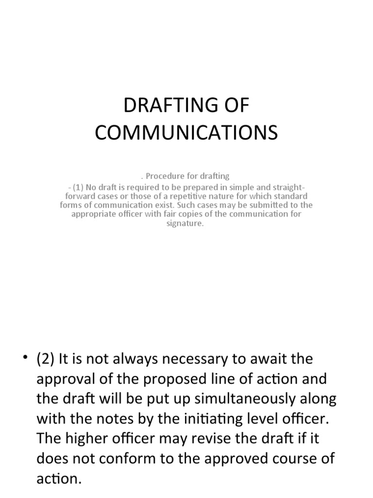 Drafting | PDF | Communication