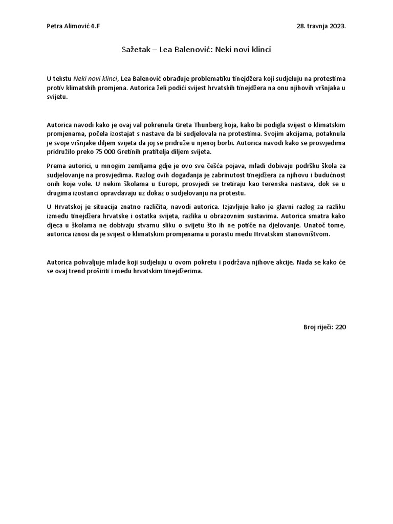 Sažetak - Neki Novi Klinci | PDF