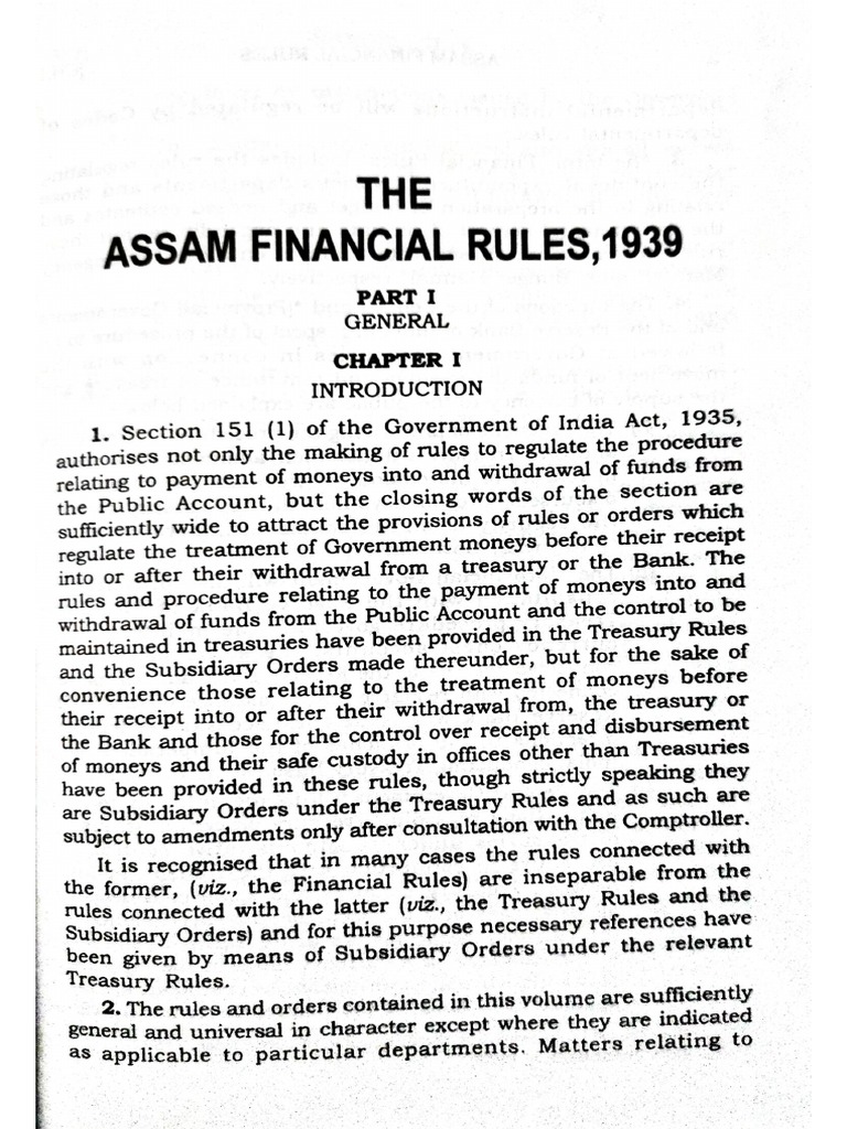 Financial Rules Assam | PDF
