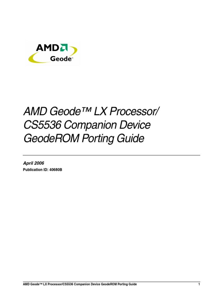 40680B LX cs5536 Xromportgd | PDF | Central Processing Unit ...