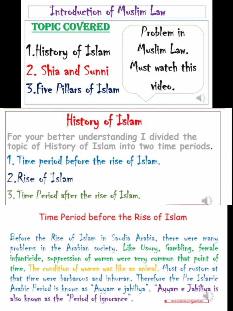 Intro N Sources of Muslim Law | PDF