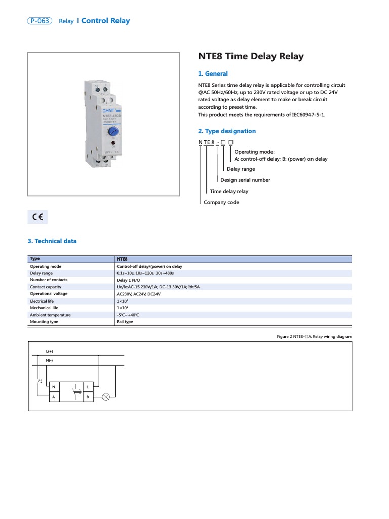 NTE8 Relay Catalog | PDF | Relay | Electric Power