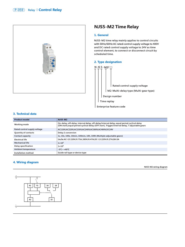 NJS5 M2 Relay Catalog | PDF | Relay | Voltage