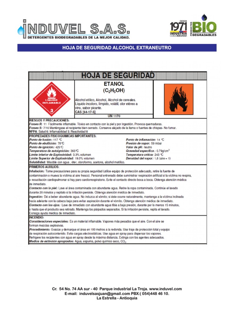 Ficha Alcohol Extraneutro | PDF | Informática | Tecnologías de la ...