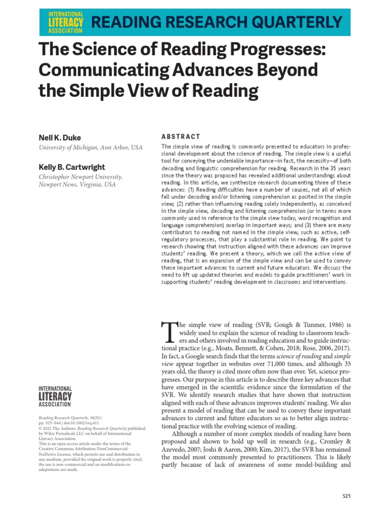 Duke, 2021 | PDF | Reading Comprehension | Writing