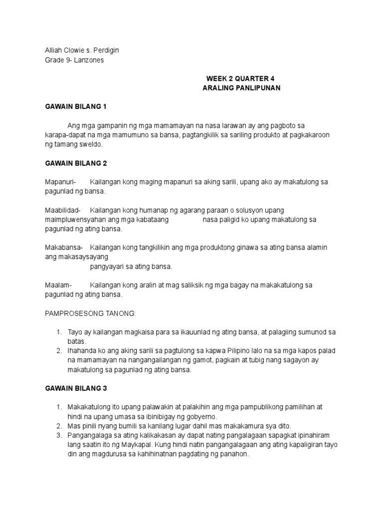 Ap - Week 2 Q4 | PDF