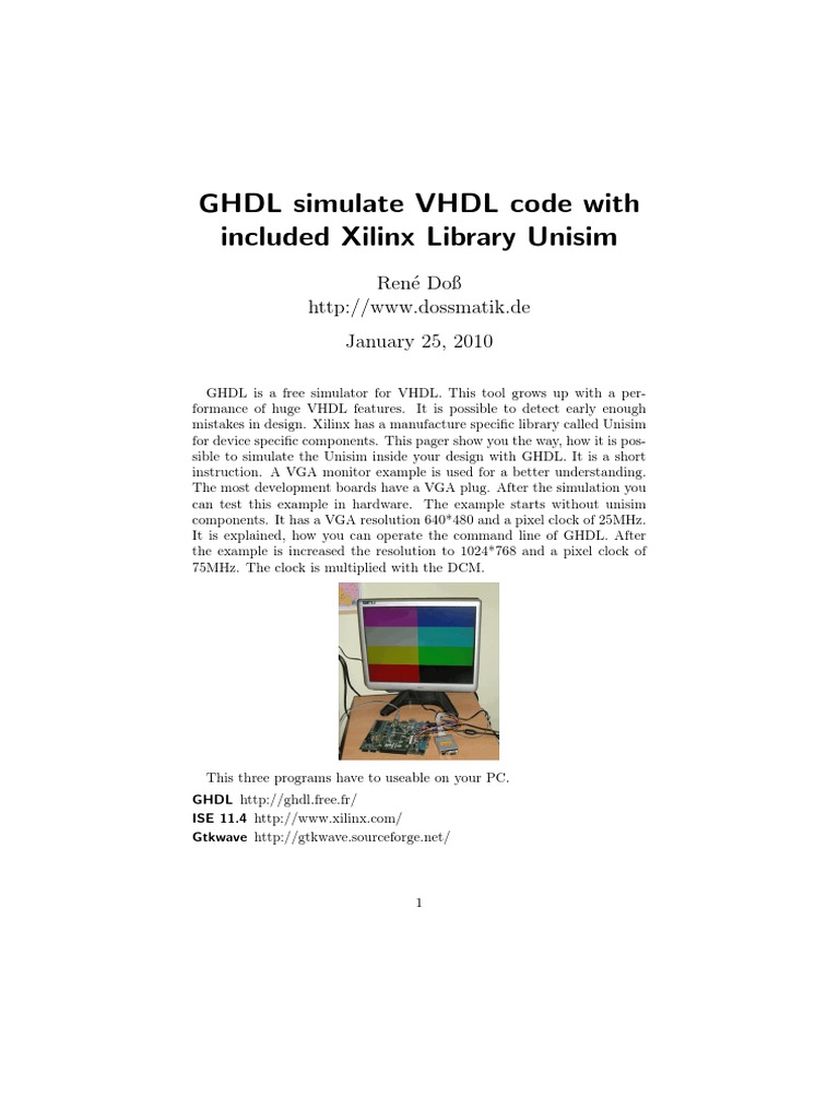 Ghdl Unisim Eng Pdf Vhdl Digital Technology