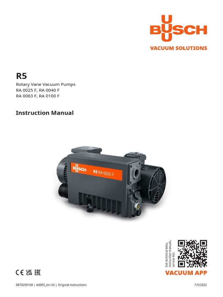 Instruction Manual R5 RA 0025-0100 F - EN - en | PDF | Electric Motor ...