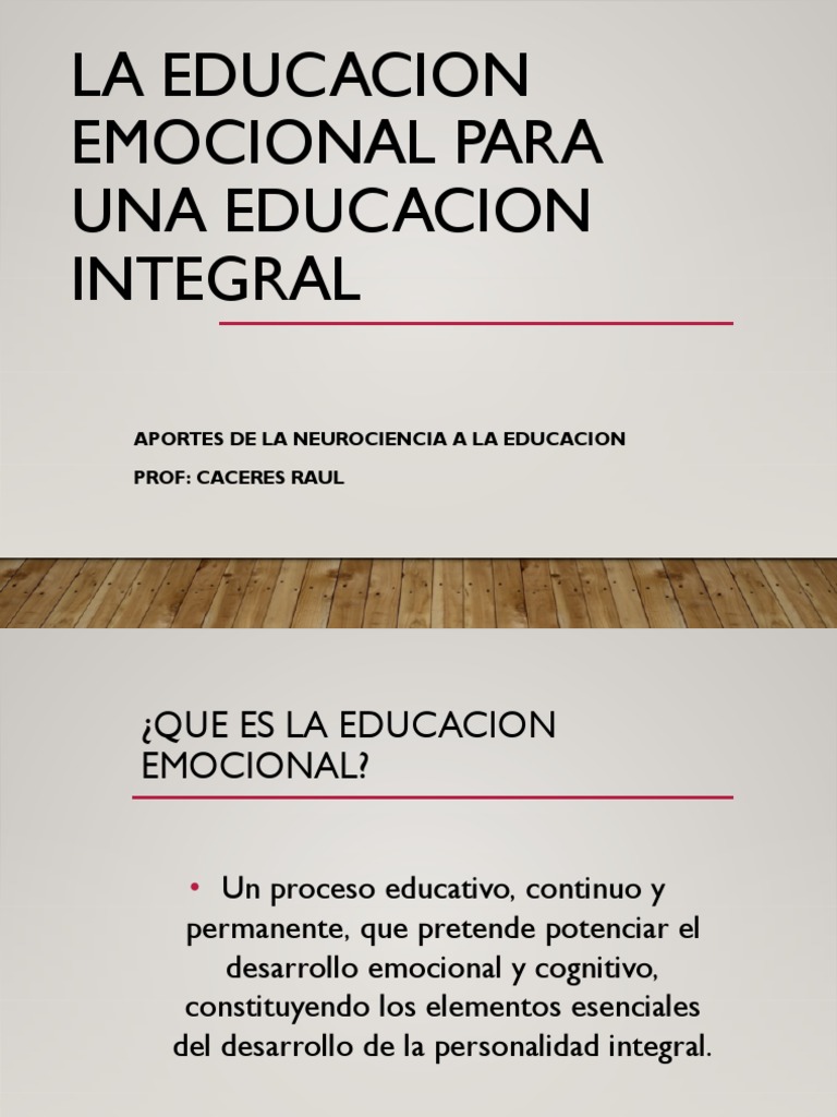 Educación Emocional Integral | PDF | Las emociones | Aprendizaje