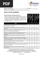 IQCODE Cuestionario Del Informador | PDF | Estudios de idiomas extranjeros
