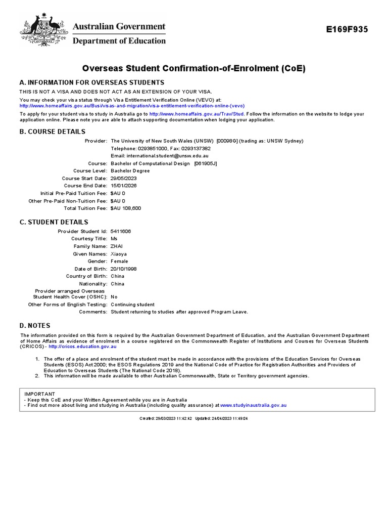 Overseas Student Enrollment Guide | PDF | Government