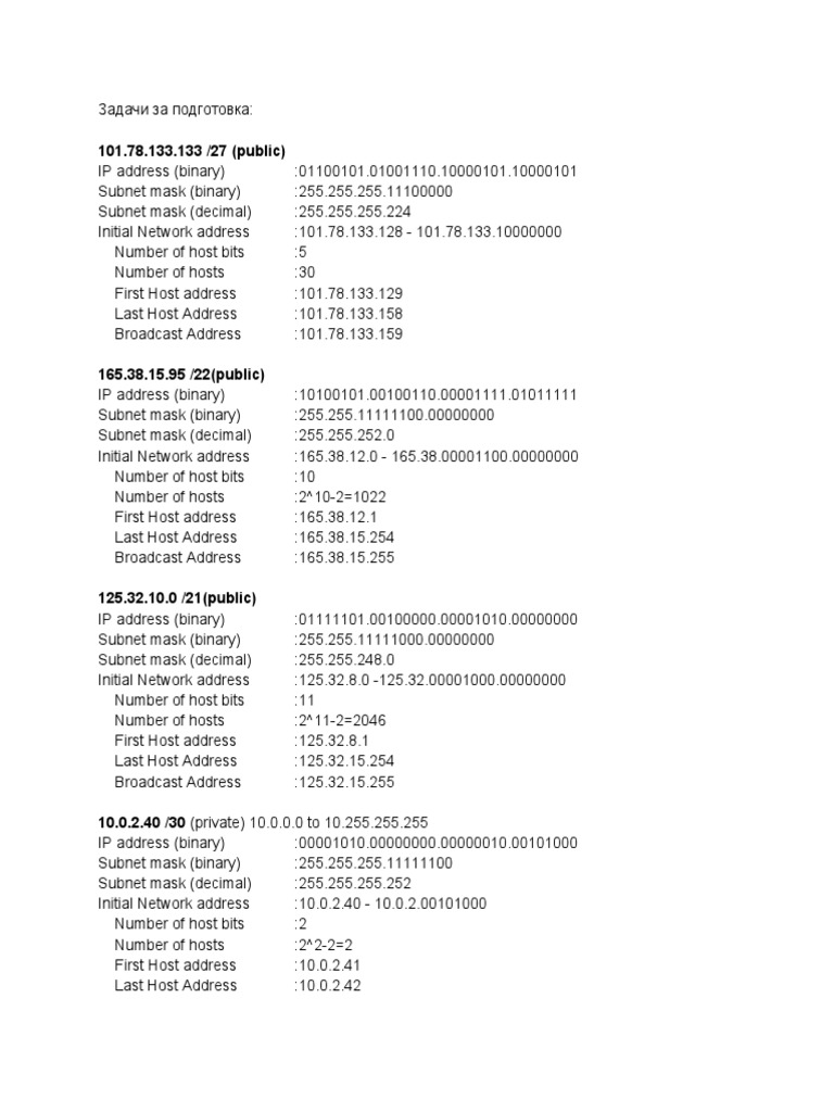 Todor S. Stoimenov - IP - Exercise-ExamPreparation | PDF | Ip Address | Internet Protocols