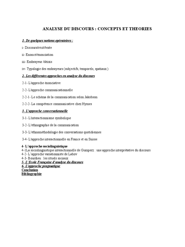 Analyse de Discours