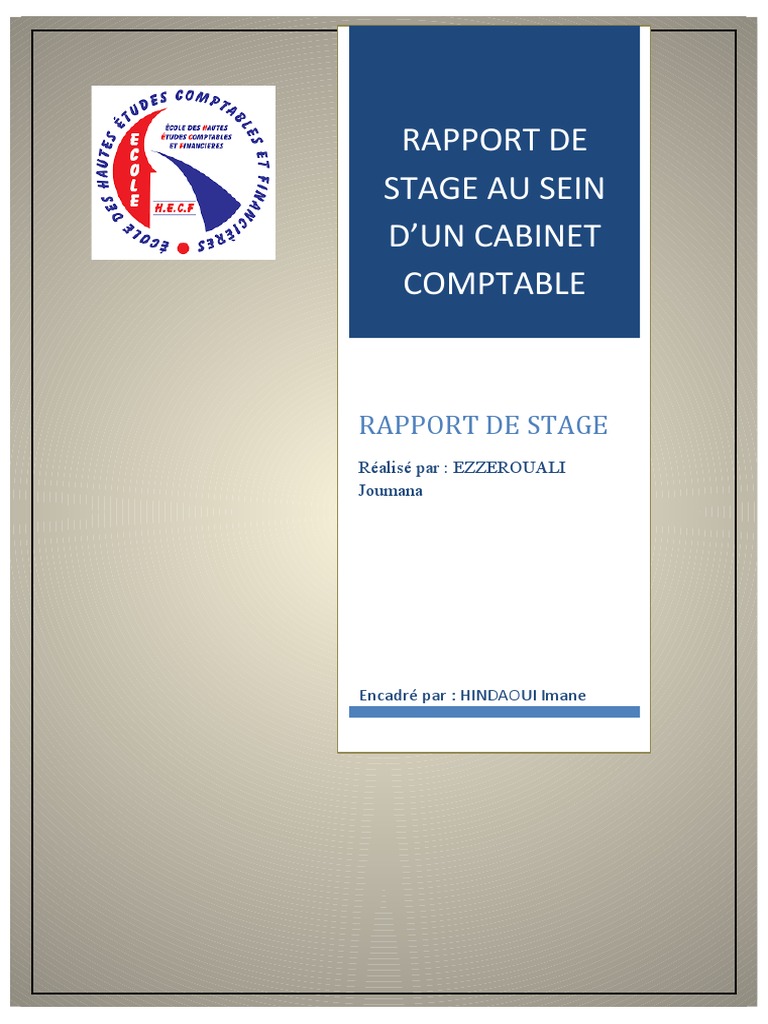 Rapport de Stage (Comptabilité) | PDF | Facture | Comptabilité
