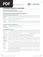 Full Withdrawel Claim Form | PDF | Retirement | Banks