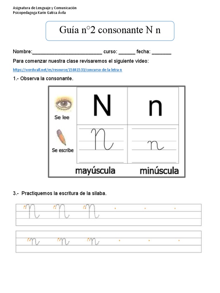 Guía N°2 de La Consonante N 23 - 06 - 2023 | PDF