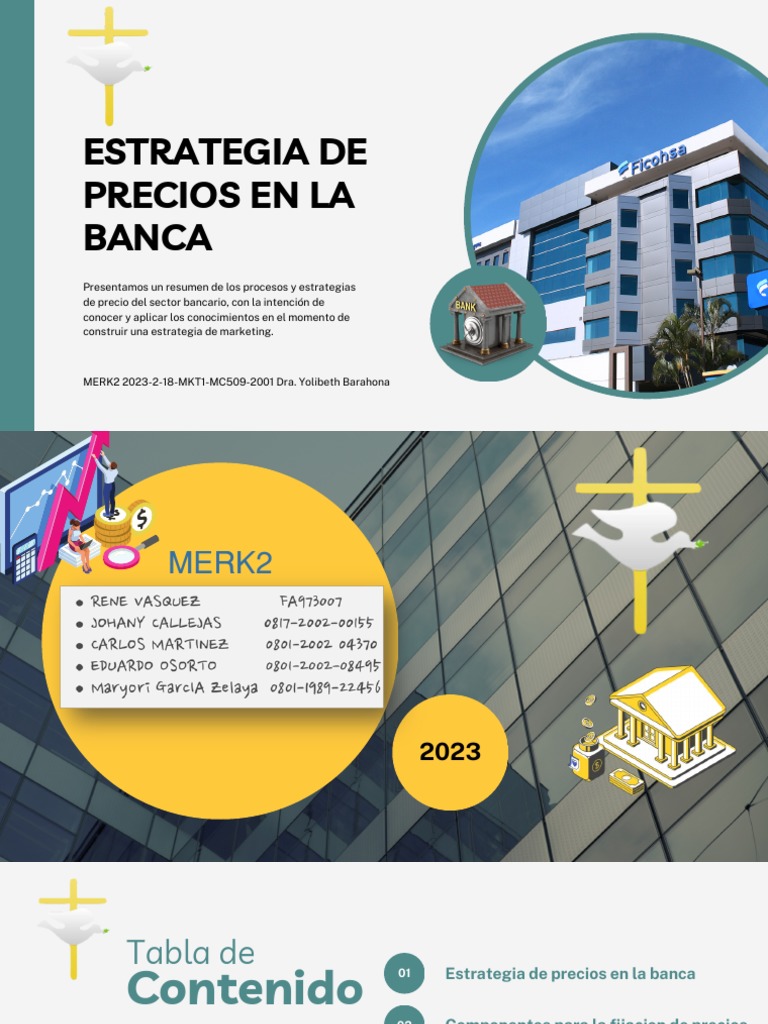 Estrategia de Precios en La Banca Presentacion Merk2 | PDF | Marketing | Bancos