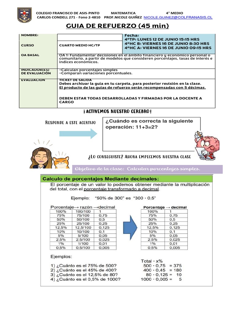 Cuarto Medio Matematica | PDF | Dinero | Economias