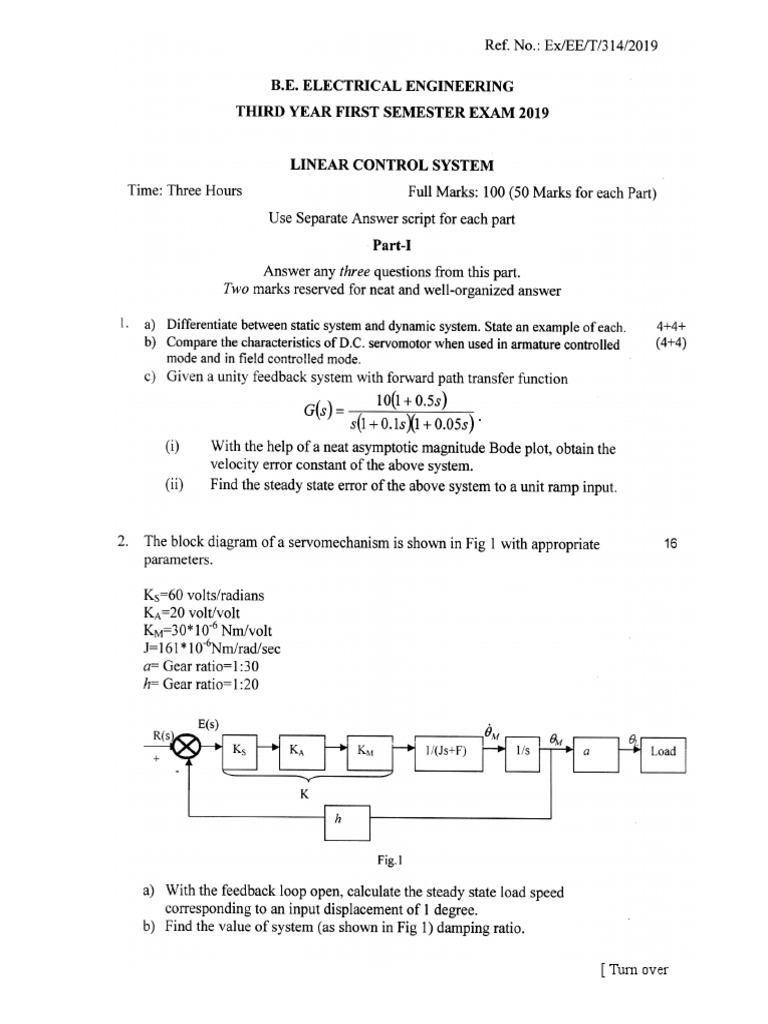 Linear Control System Pdf