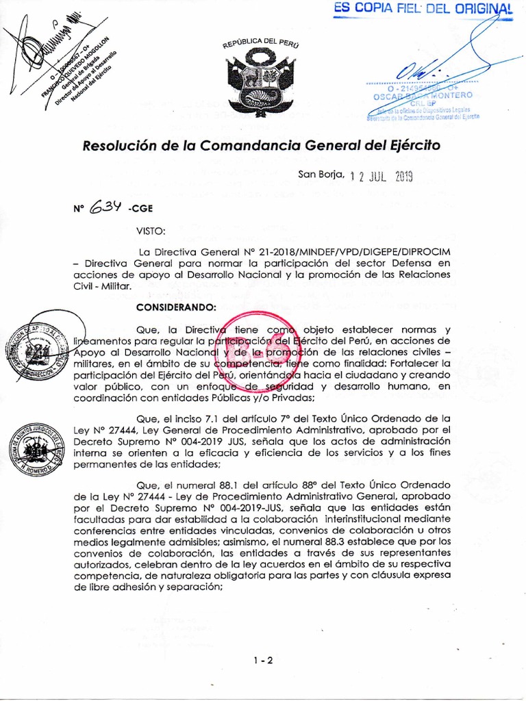 Rcge 634 Aprueba Dva Desarrollo | PDF